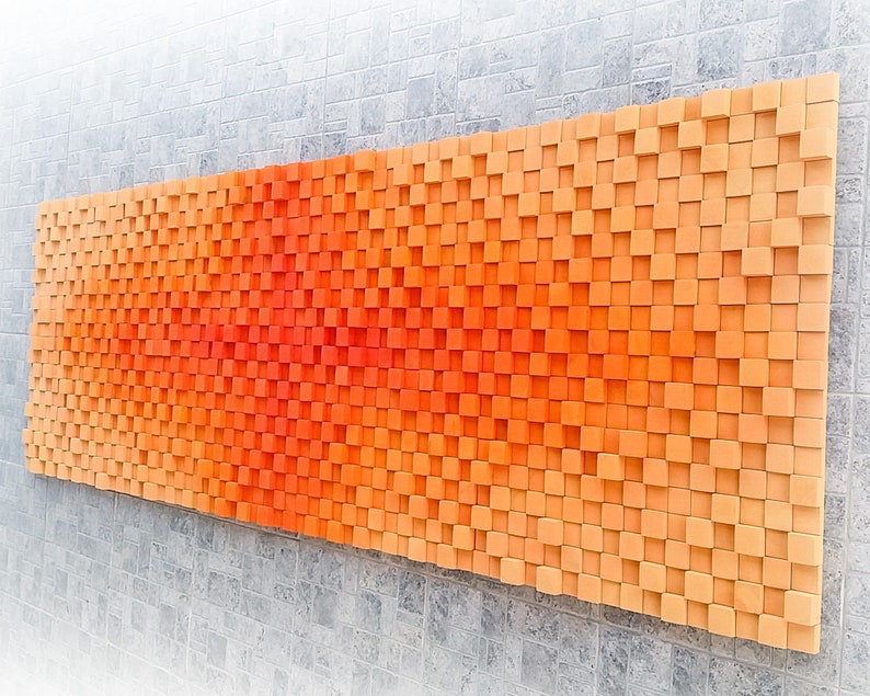 Decoración de pared de color naranja quemado arte de pared de - Etsy España