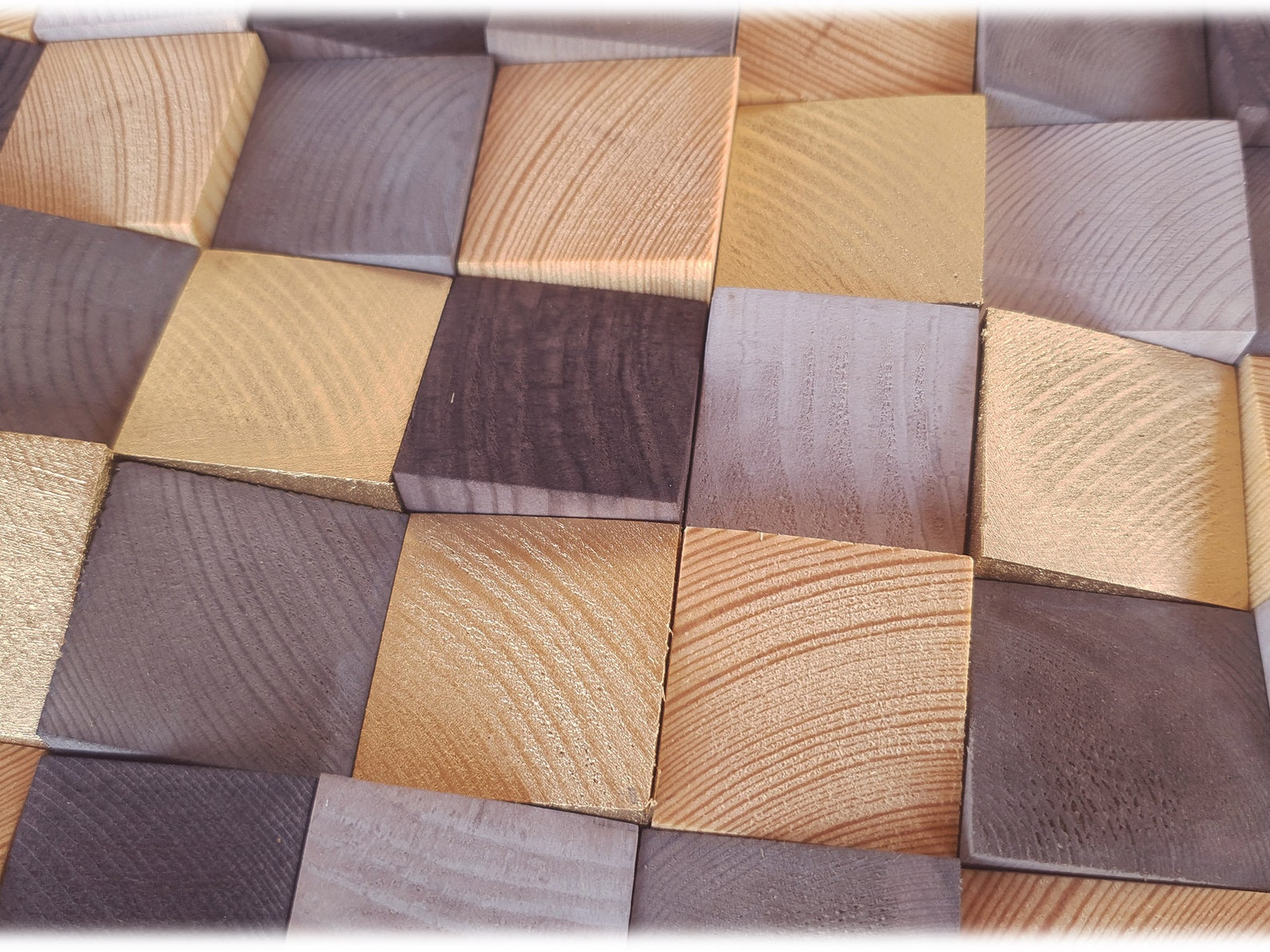 3d Block Wood Wall Art Abstract Wooden Wall Decor for Modern - Etsy