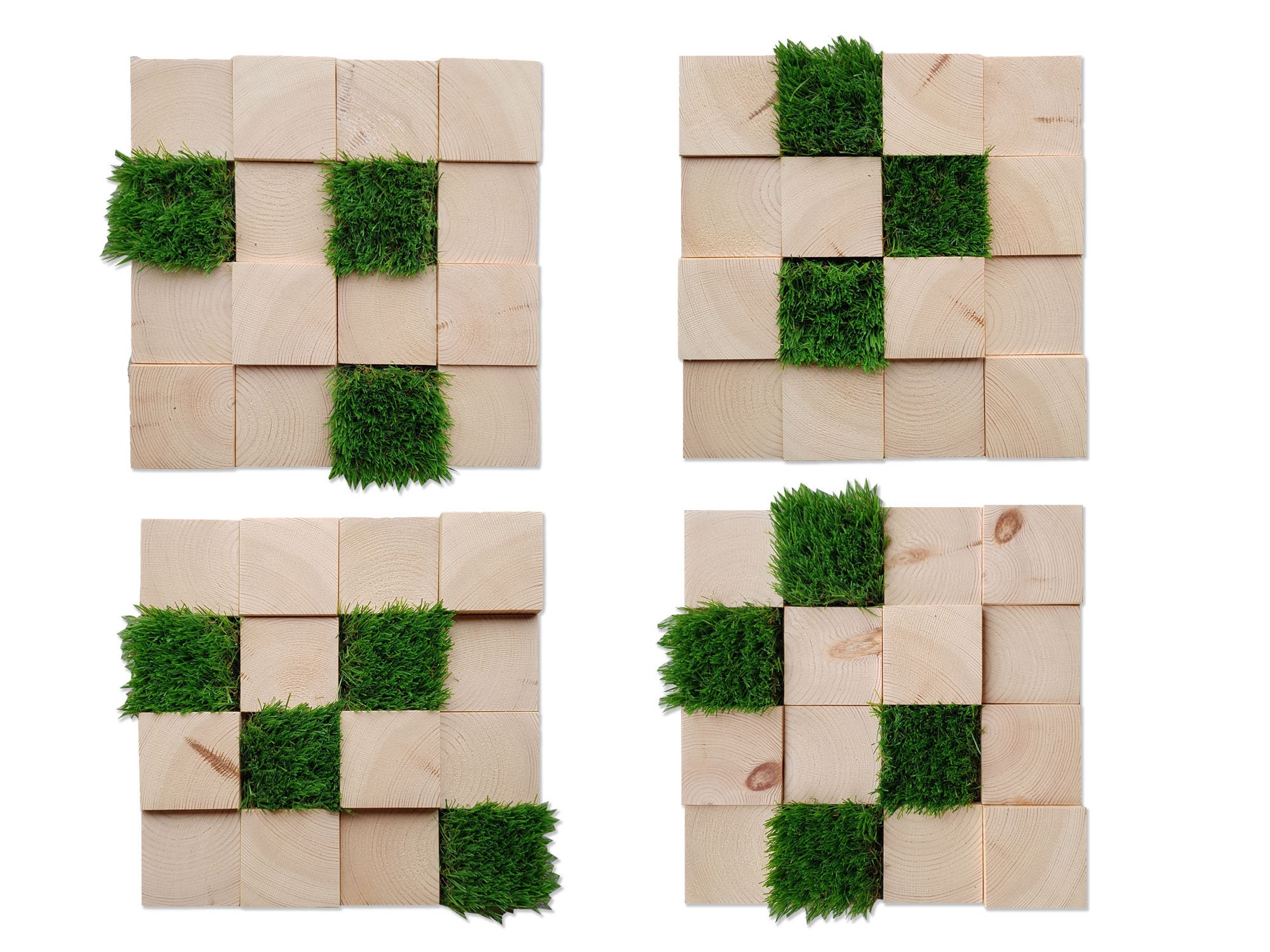 Set of Wall Art for Large Outdoor Decor Four Original Wood | Etsy