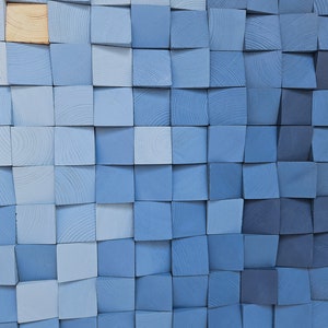 Wall Art Blue, Nautical Wall Decor for Beach House, Coastal Wood Wall ...