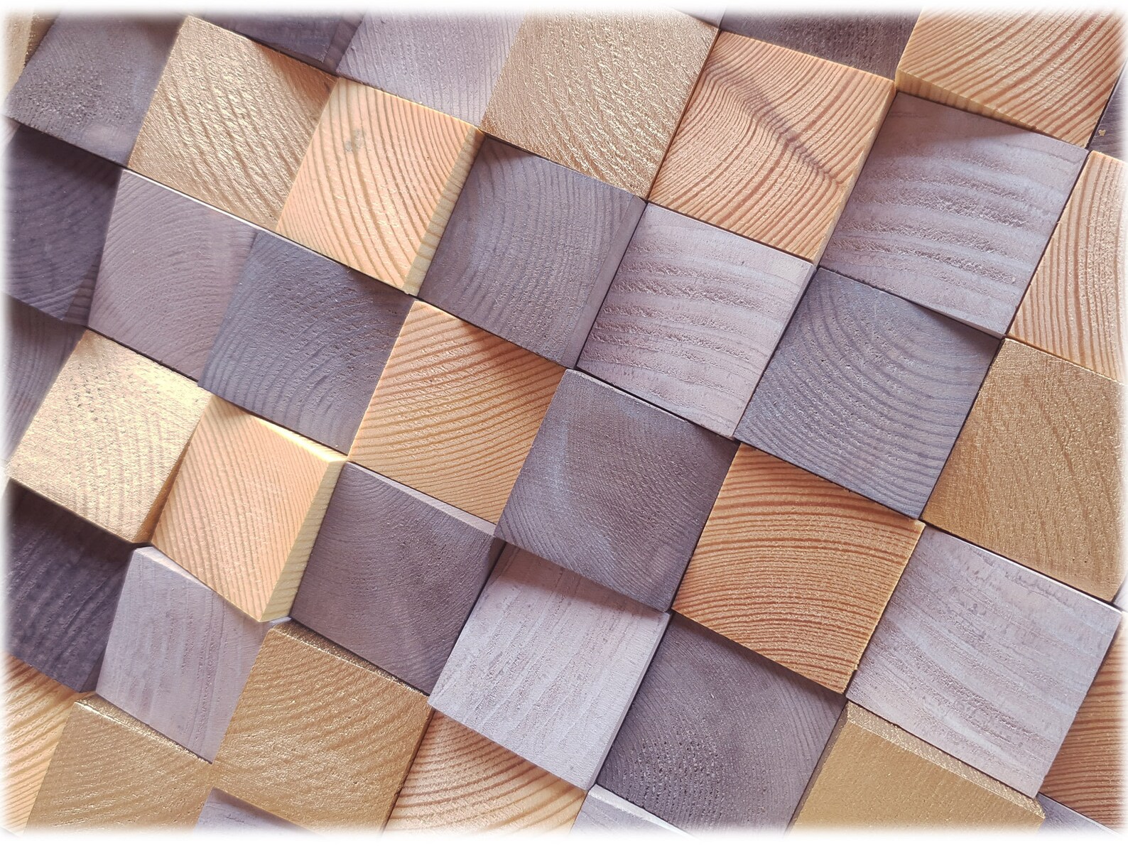 3d Block Wood Wall Art Abstract Wooden Wall Decor for Modern - Etsy
