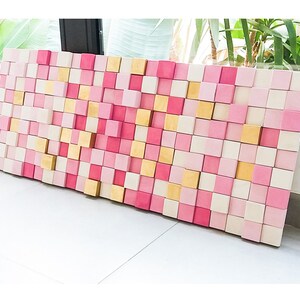 Pink Wall Art Wood for Rustic Wall Decor in Pink Shadows, Wall Decor - Etsy