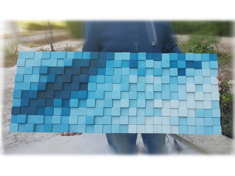 Blue Wall Decor Nautical Wood Wall Art for Beach House Decor | Etsy