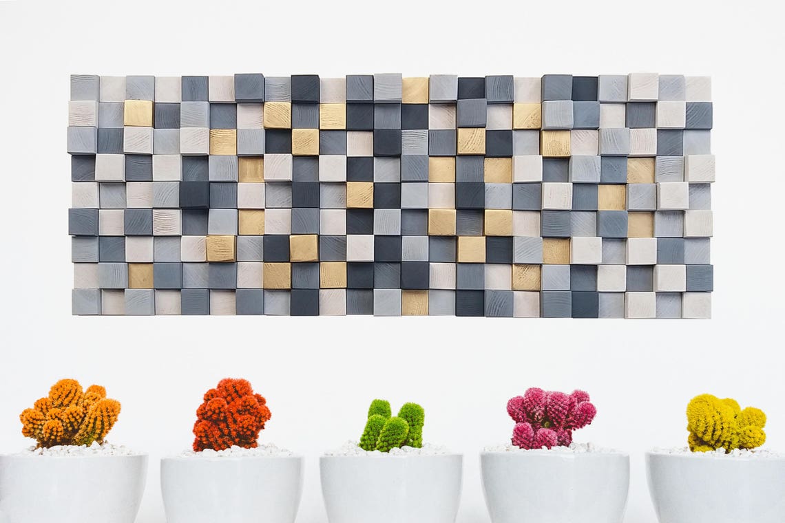 Abstract Wooden Wall Decor for Rustic Modern Living Room - Etsy