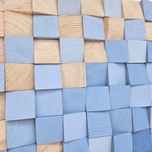 Wall Art Blue, Nautical Wall Decor for Beach House, Coastal Wood Wall ...