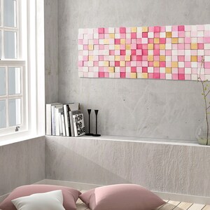 Pink Wall Art Wood for Rustic Wall Decor in Pink Shadows, Wall Decor - Etsy