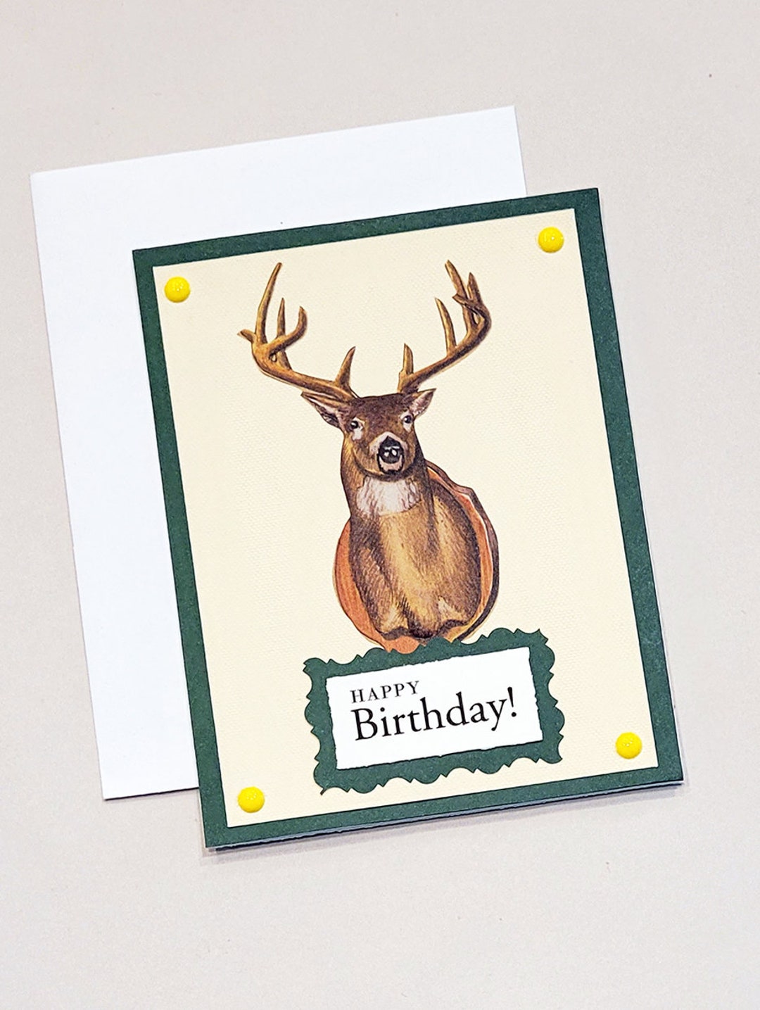 Mounted Deer Card / Deer Card / Outdoor Card / Animal Card / Unique ...