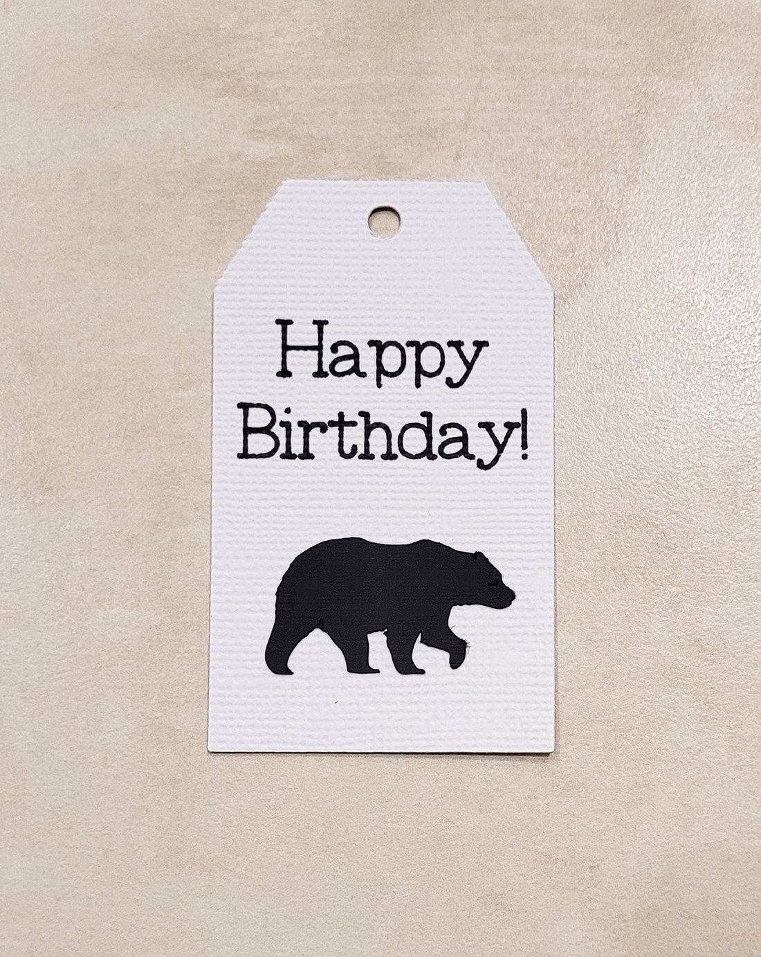 12 Birthday Gift Tags / Bear Gift Tags / Handmade Tags / Unique Gift ...