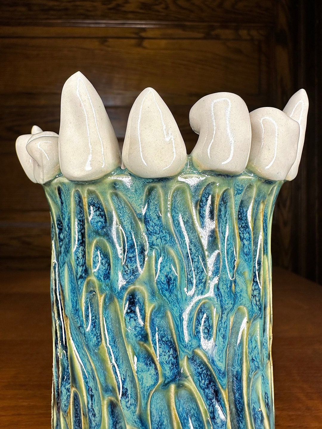 Toothbrush Holder Flower Vase Pen Holder Teeth Decor Bathroom Home Desk ...