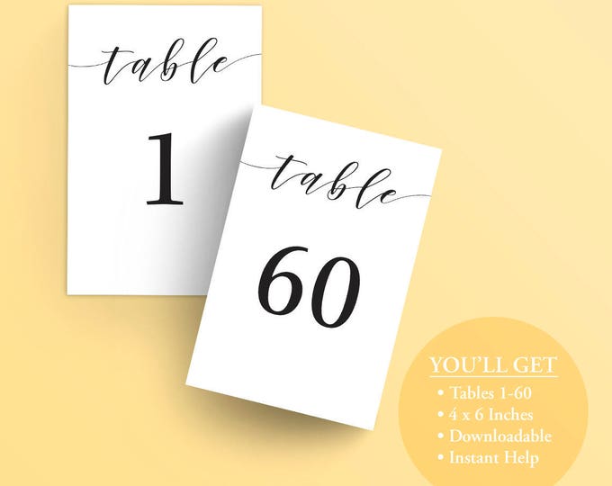 Wedding Table Number Serif, Neutral Table Sign, Table Sign Wedding ...