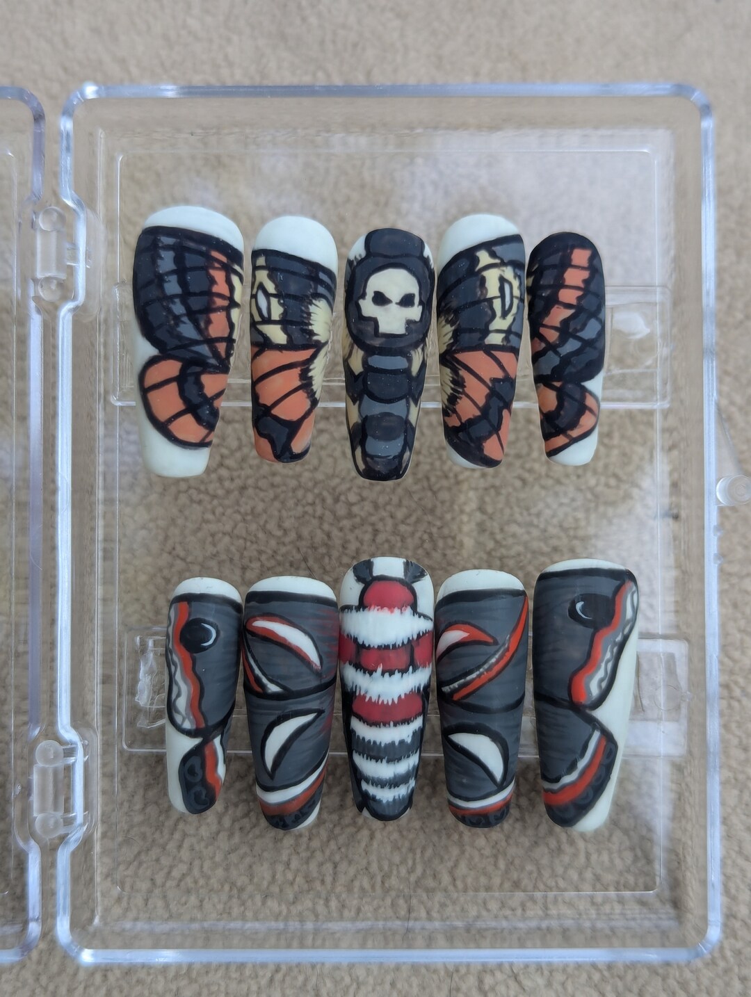 Haunting Moth Beauty Press on Nails - Etsy