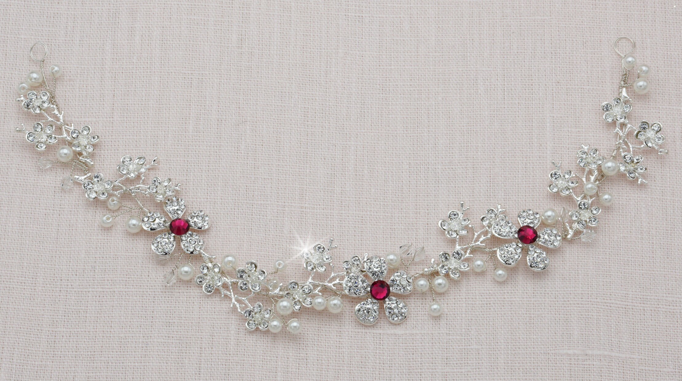 Ruby Hair Accessory Red Hair Comb Crystal Comb Red Bridal Hair - Etsy