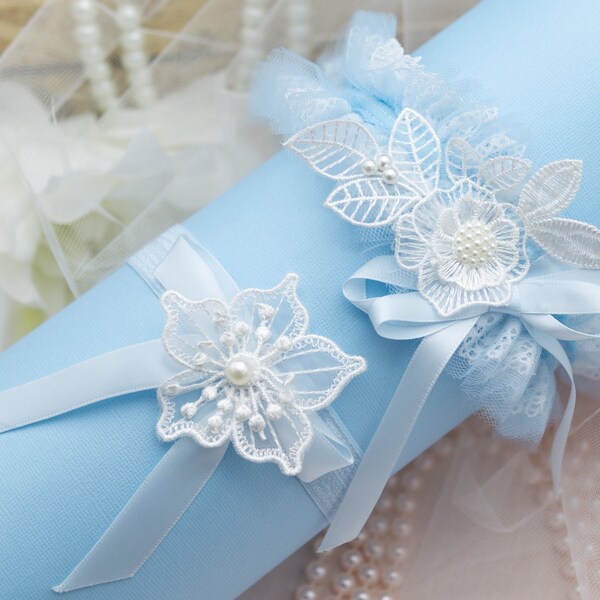 Blue Wedding Garter - Etsy