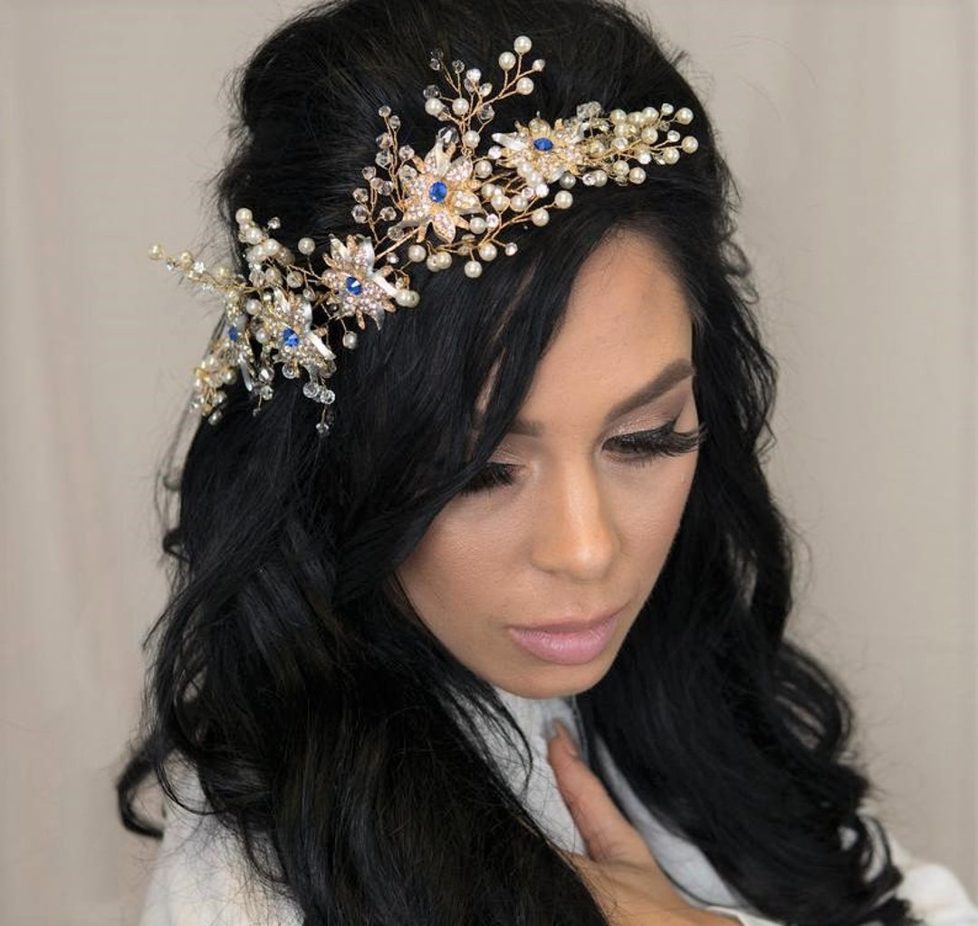 Wedding Headpiece Bridal Hair Comb Large Decorative Hair Comb Over the ...