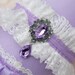 Pretty Purple Garter Antique Garter Lavender Wedding Garter Set Purple ...
