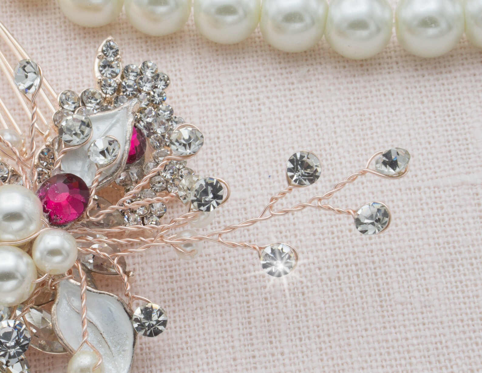 Ruby Hair Comb Ruby Headpiece Red Bridal Crown Red Rhinestone - Etsy