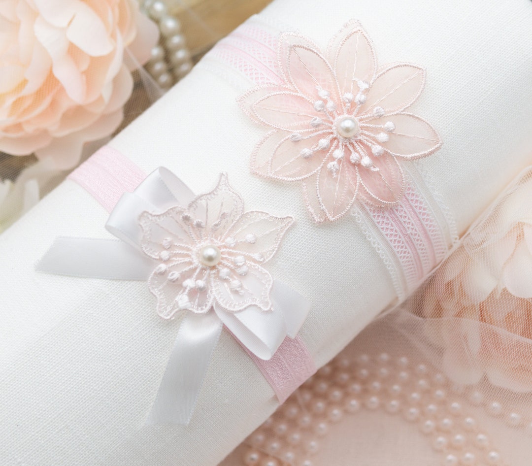 Wedding Lingerie Bridal Shabby Chic Garter Set Bridal Shower Gifts Pink ...