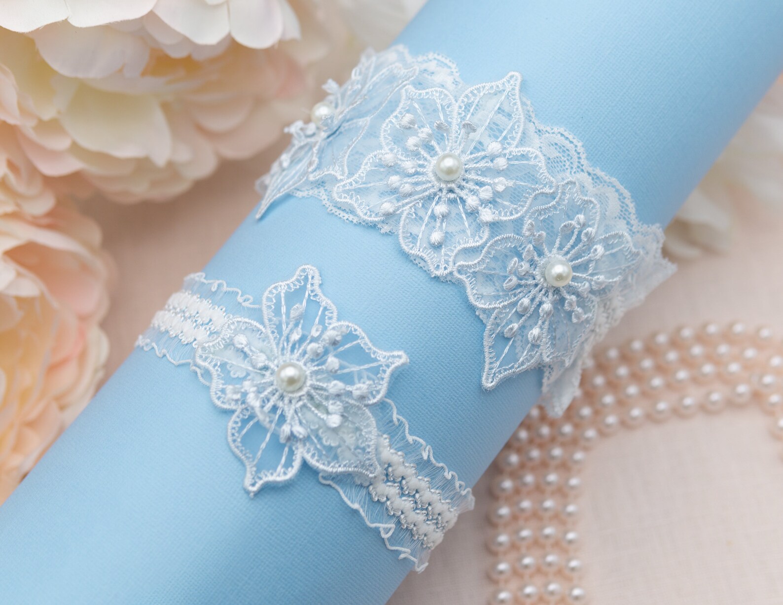 Something Blue Garter Blue Garter Belt Sky Blue Garter Bridal - Etsy