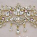 Gold Forehead Jewelry Crystal Bridal Tiara Halo Headpiece - Etsy