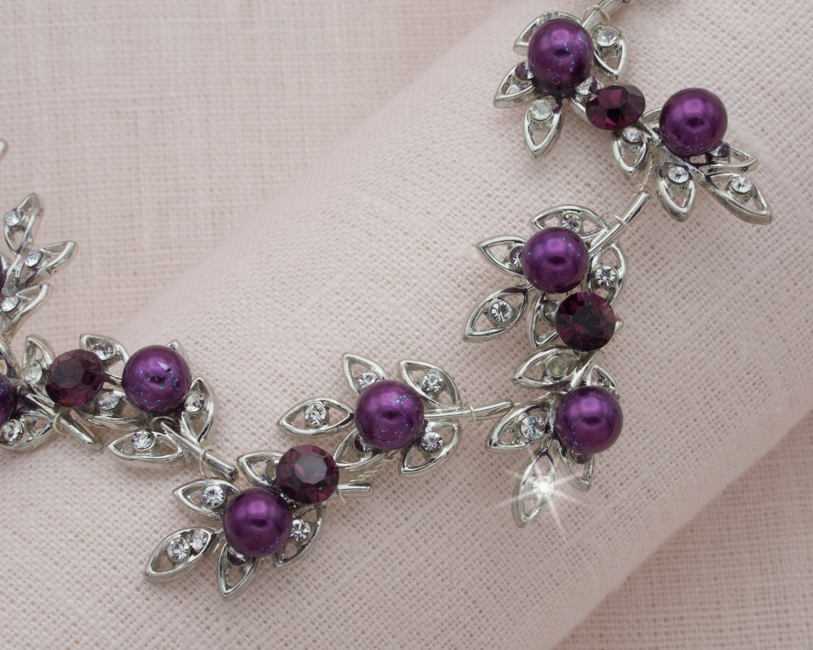 Violet Hair Crown Dark Purple Hair Comb Plum Headband Purple | Etsy