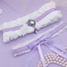 Pretty Purple Garter Antique Garter Lavender Wedding Garter Set Purple ...