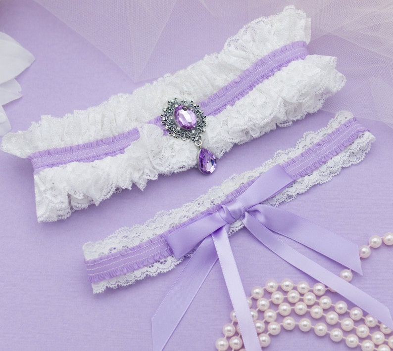 Pretty Purple Garter Antique Garter Lavender Wedding Garter - Etsy Canada