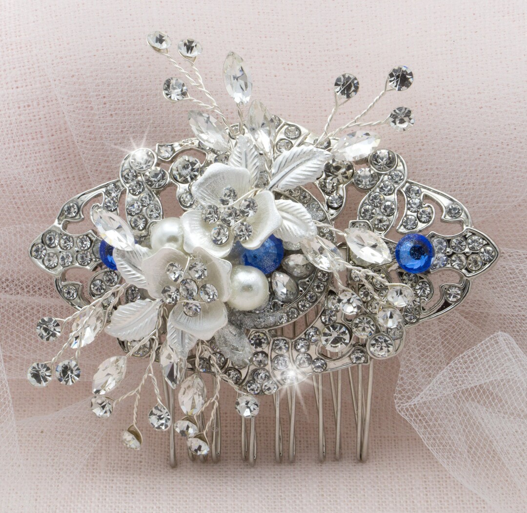 Wedding Headpiece Bohemian Wedding Headpiece Silver Bridal Hair Comb ...