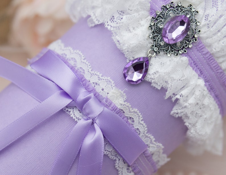 Pretty Purple Garter Antique Garter Lavender Wedding Garter - Etsy Canada