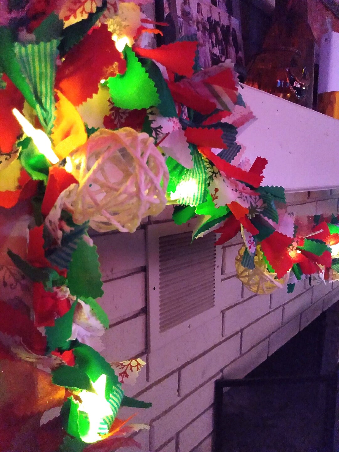 Light up Christmas Garland 14ft, Christmas Table Runner, Mantle Garland ...