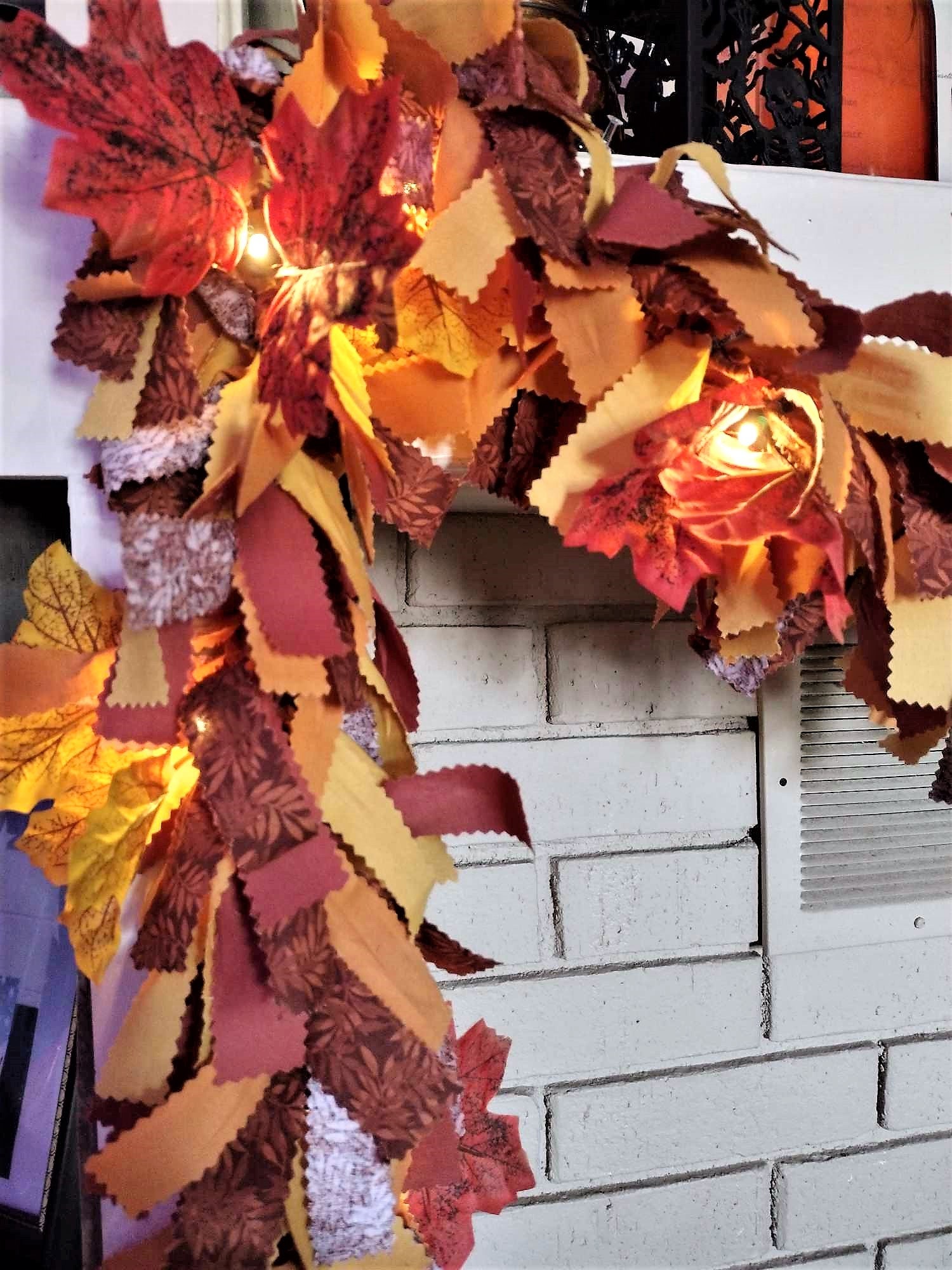 Fall Garland With Lights, 10ft Autumn Garland, Thanksgiving Decor, Fall ...