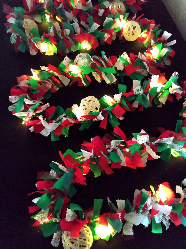 Light up Christmas Garland 14ft, Christmas Table Runner, Mantle Garland ...