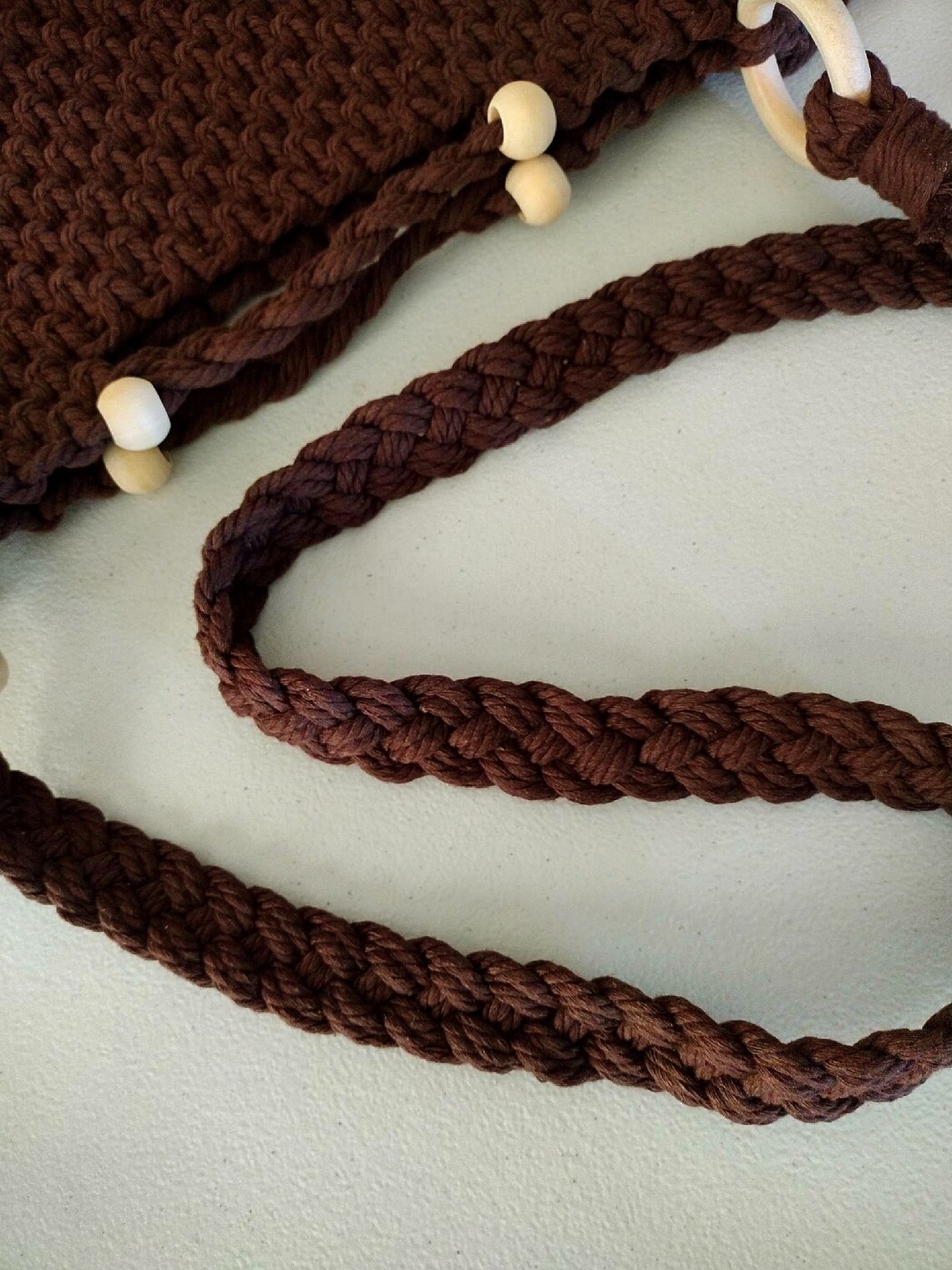 Macrame Purse Brown Shoulder Bag Large Purse Bohemian Style - Etsy