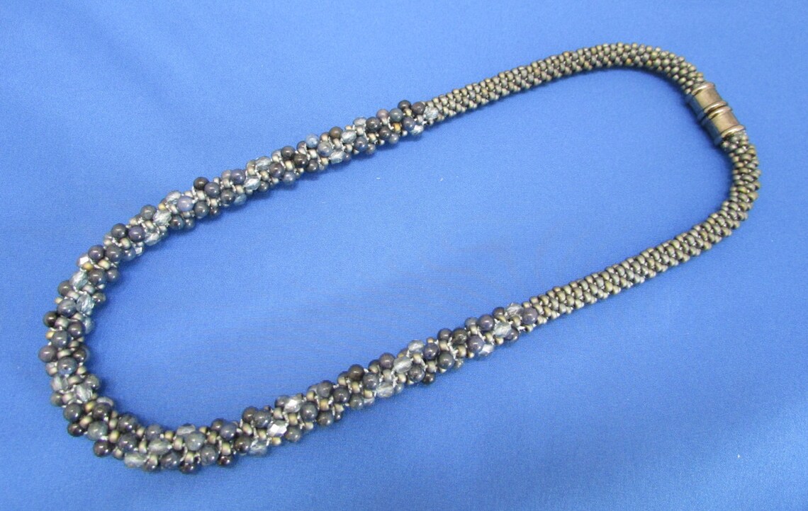 Blue Dumorite Kumihimo Necklace - Etsy