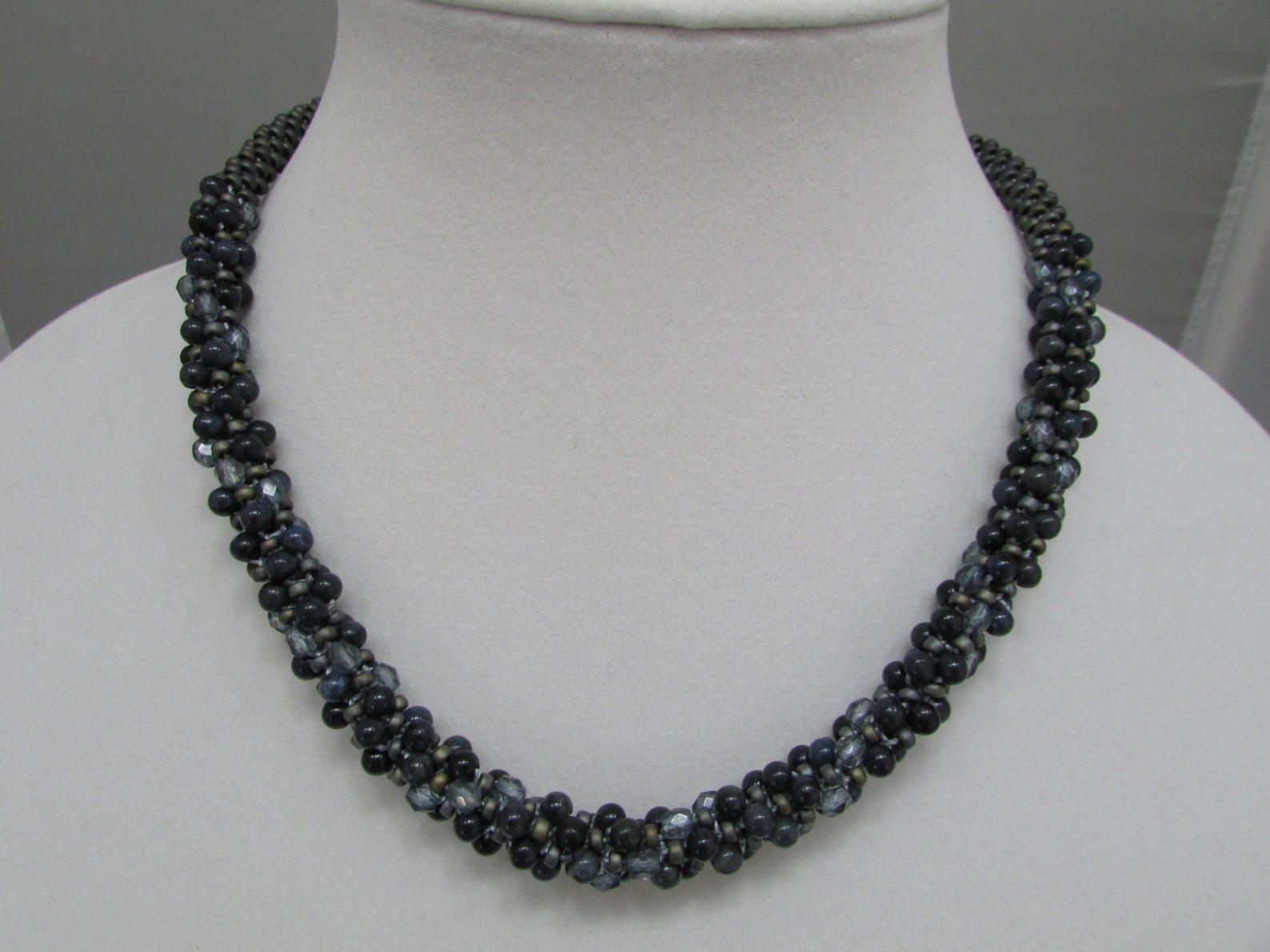 Blue Dumorite Kumihimo Necklace - Etsy