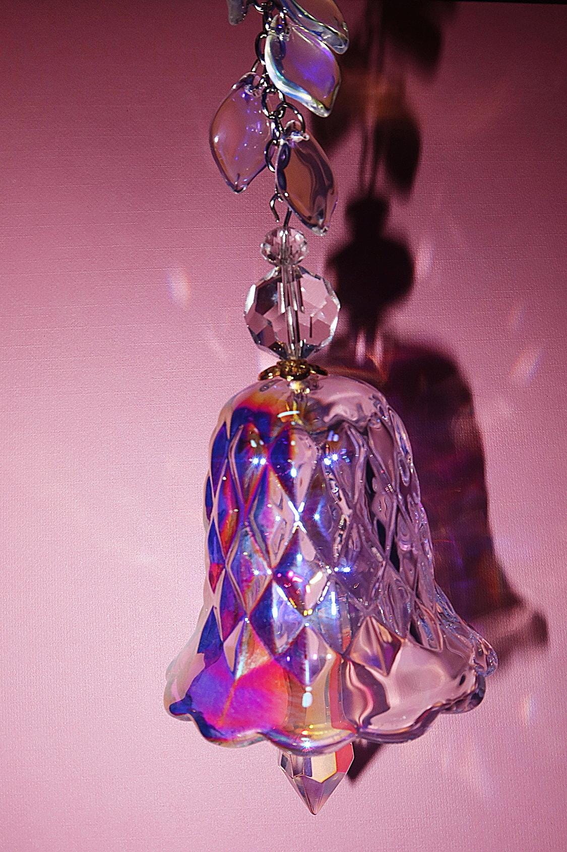 Glass Wind Chime L Glass Windchime L Iridescent Wind Chime L Hanging ...