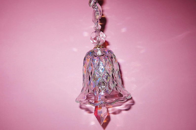 Glass Wind Chime L Glass Windchime L Iridescent Wind Chime L Hanging ...