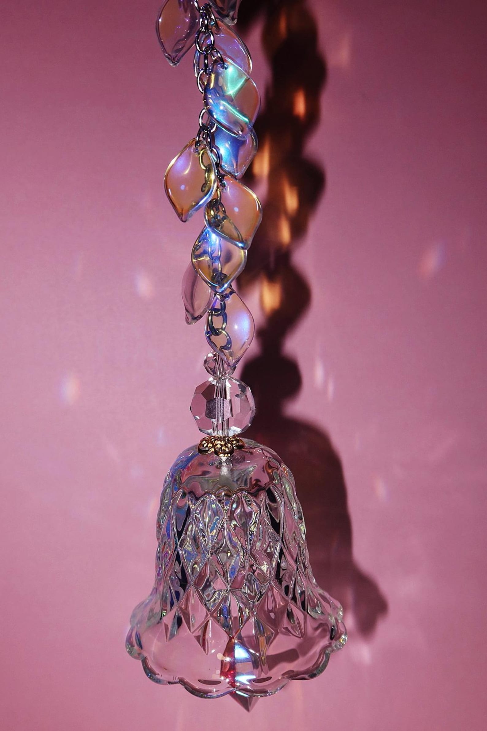 Glass Wind Chime L Glass Windchime L Iridescent Wind Chime L Hanging ...