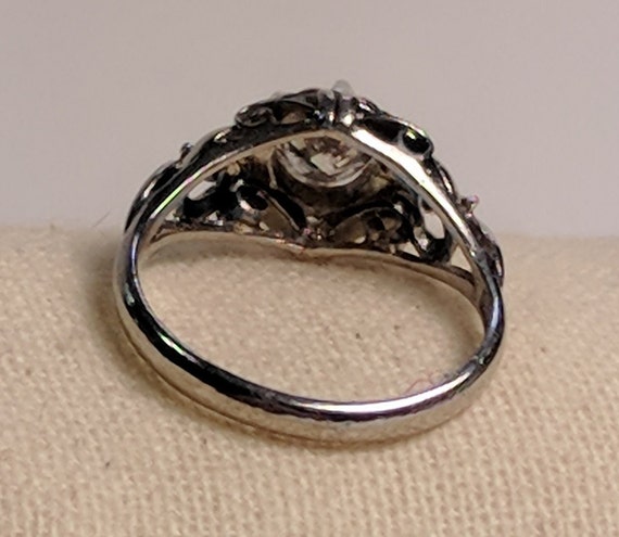 Edwardian Style 18k Engagement Ring with E-F Color .4… - Gem