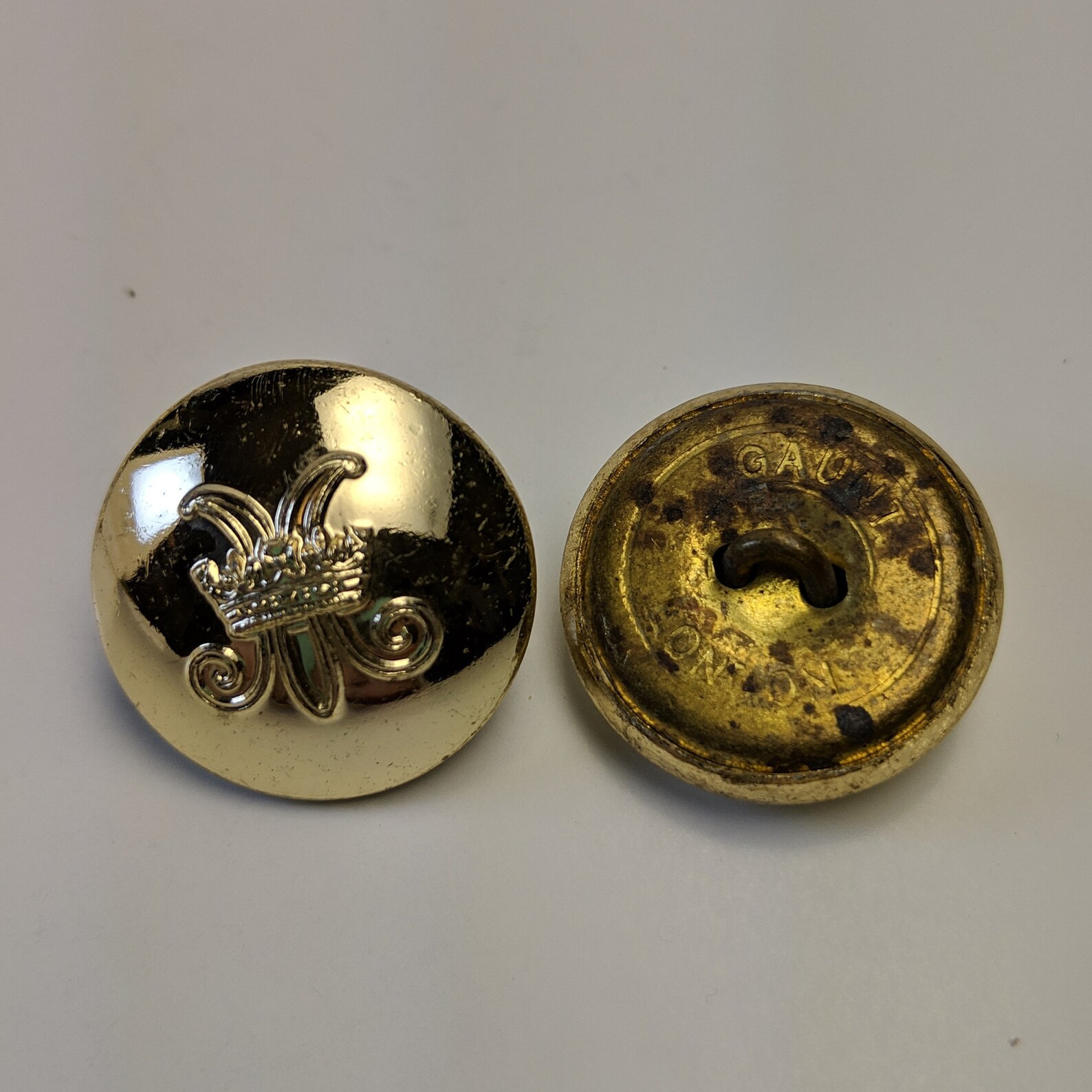 Vintage 1940s WWII British Uniform Brass Coat Buttons— Crown and ...