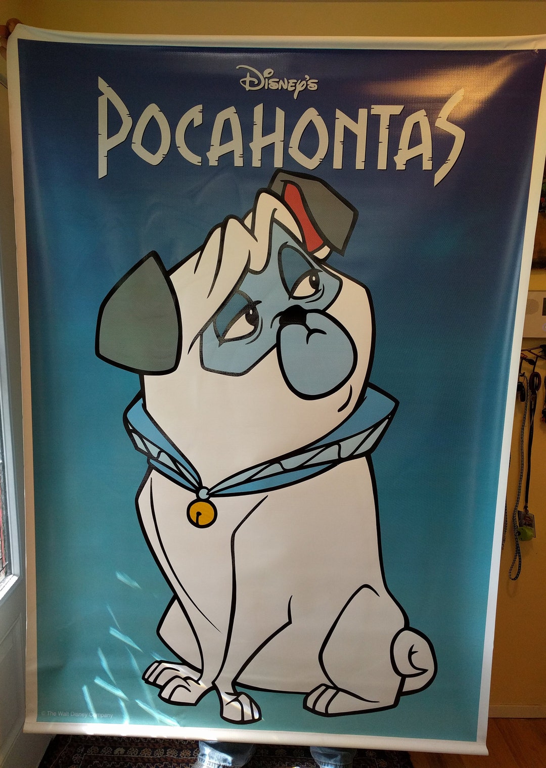 Vintage 1995 Disney Pocahantas GIANT Movie Poster — Pug/racoon Double ...
