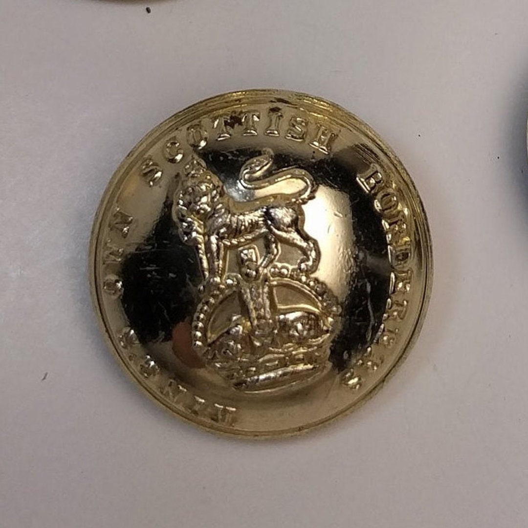 Vintage C1930s-1950s, British Uniform Buttons—kings Own Scottish ...