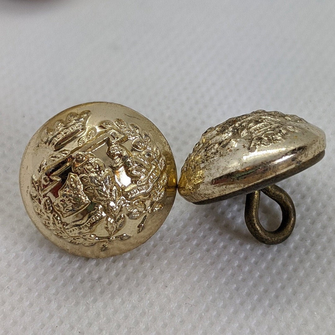 Vintage C1940s-1950s British WWII Military Uniform Brass Buttons ...