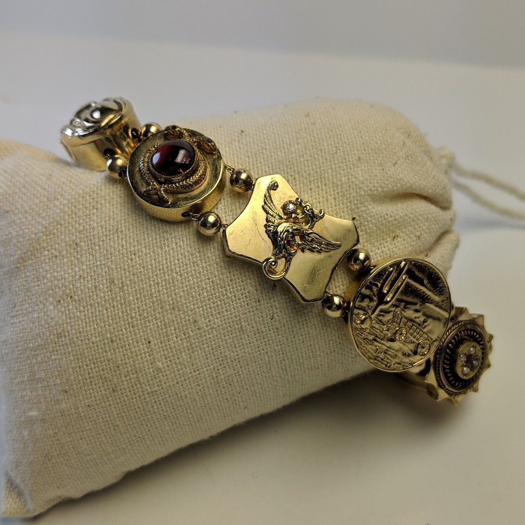 Vintage Art Deco 14k Slide Bracelet—8.5" Length, Heavy 62g Weight - Etsy