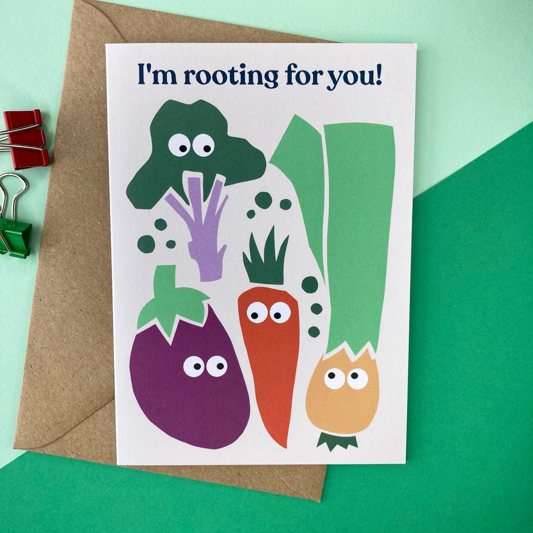 I'm Rooting for You Good Luck A6 Eco-friendly Card - Etsy