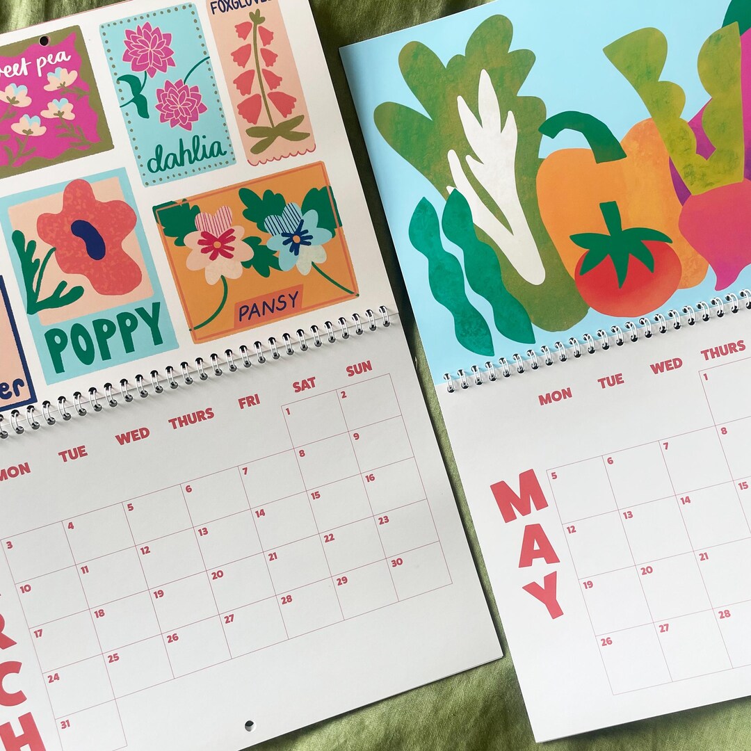 2025 Fun Year Wall Calendar | A4 Monthly Planner | Colourful Art ...