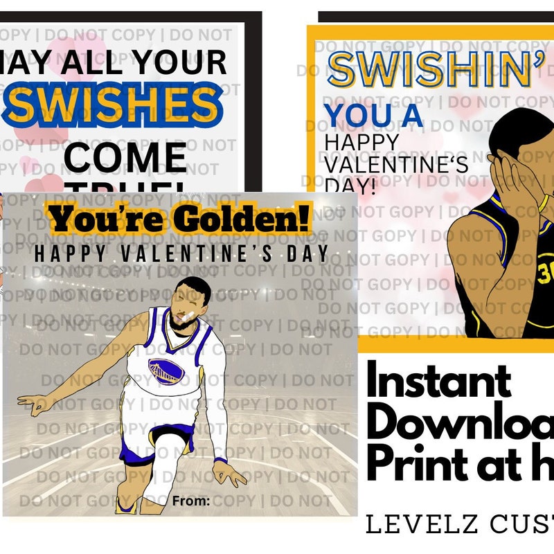 Nba Printable Valentines - Etsy