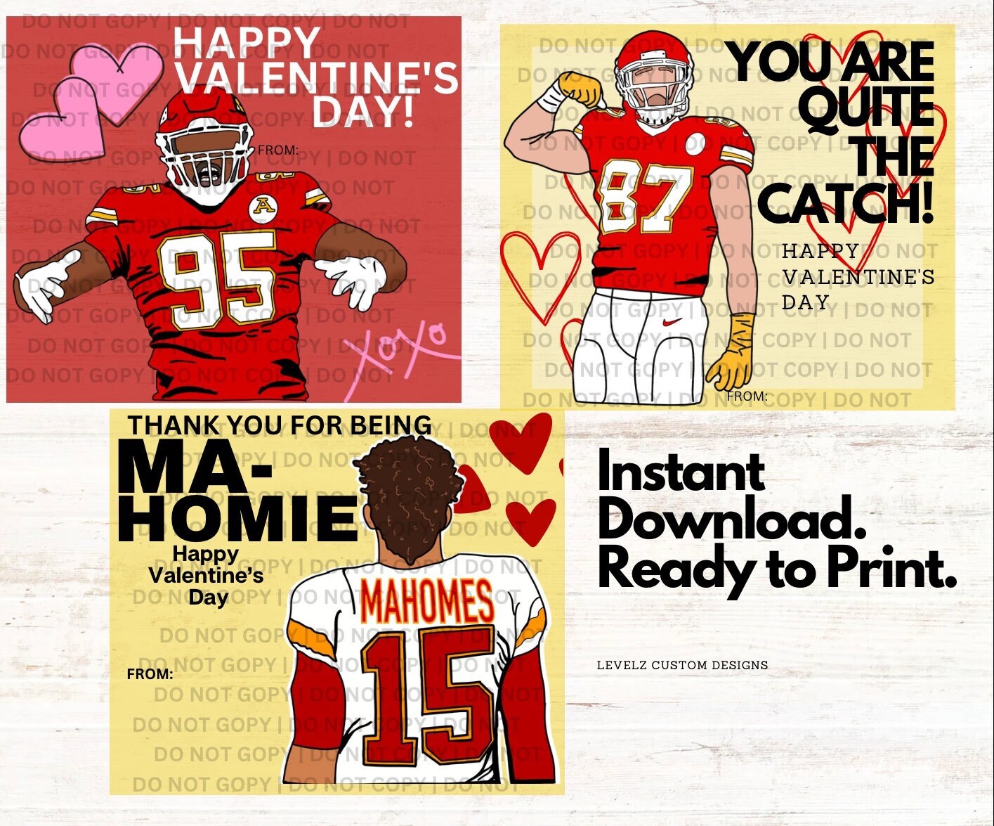 Chiefs Valentine's Cards Chiefs Patrick Mahomes Kelce Jones - Etsy