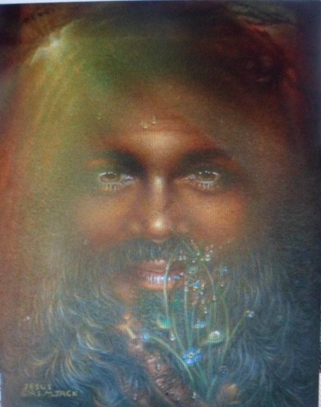 SOLD ORIGINAL Large PAINTING Black African American Jamaican Jesus ...