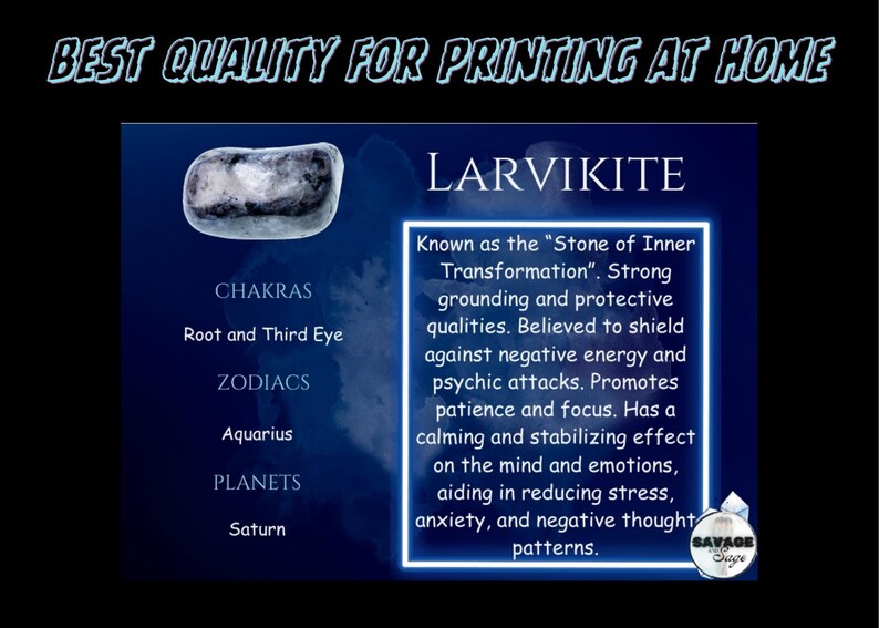 Crystal Meaning Cards, Gemstone Identification Cards, High-resolution ...