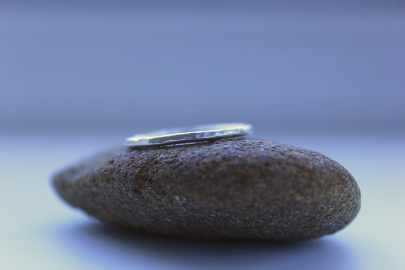 Hammered Sterling Silver Ring Simple Silver Ring Thin - Etsy